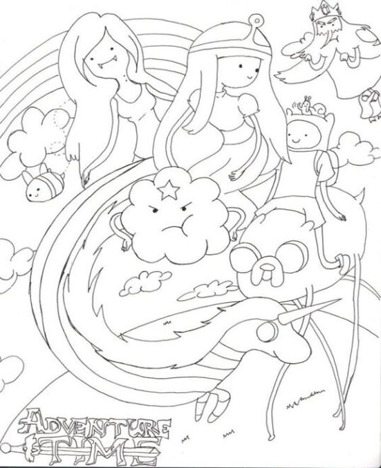 Free & Easy To Print Adventure Time Coloring Pages - Tulamama