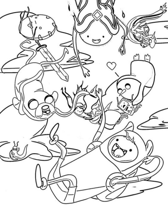 Free & Easy To Print Adventure Time Coloring Pages - Tulamama