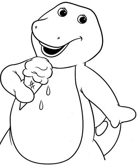 Free & Easy To Print Barney Coloring Pages - Tulamama