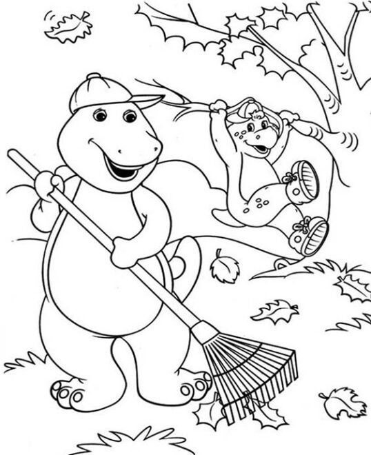 Free & Easy To Print Barney Coloring Pages - Tulamama