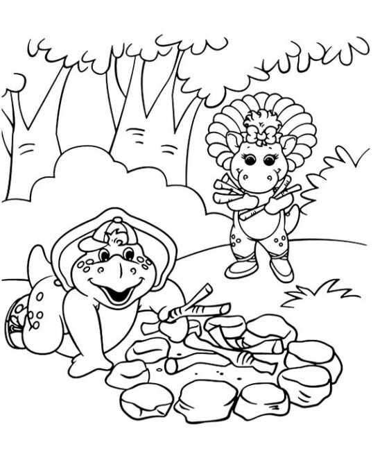 Free & Easy To Print Barney Coloring Pages - Tulamama