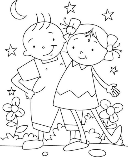 Free & Easy To Print Best Friend Coloring Pages - Tulamama