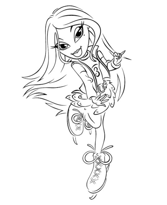 Free & Easy To Print Bratz Coloring Pages - Tulamama