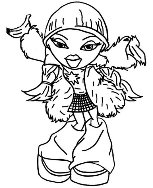 Free & Easy To Print Bratz Coloring Pages - Tulamama