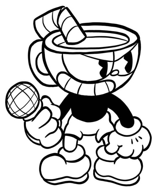 Free & Easy To Print Cuphead Coloring Pages - Tulamama