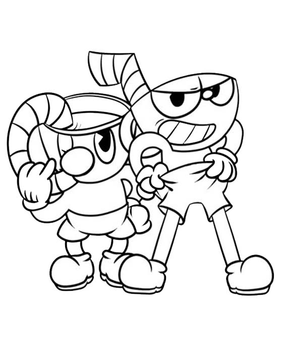 Free & Easy To Print Cuphead Coloring Pages - Tulamama