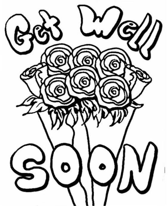 Free & Easy To Print Get Well Soon Coloring Pages - Tulamama