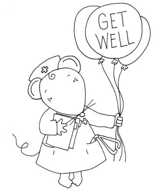 Free & Easy To Print Get Well Soon Coloring Pages - Tulamama