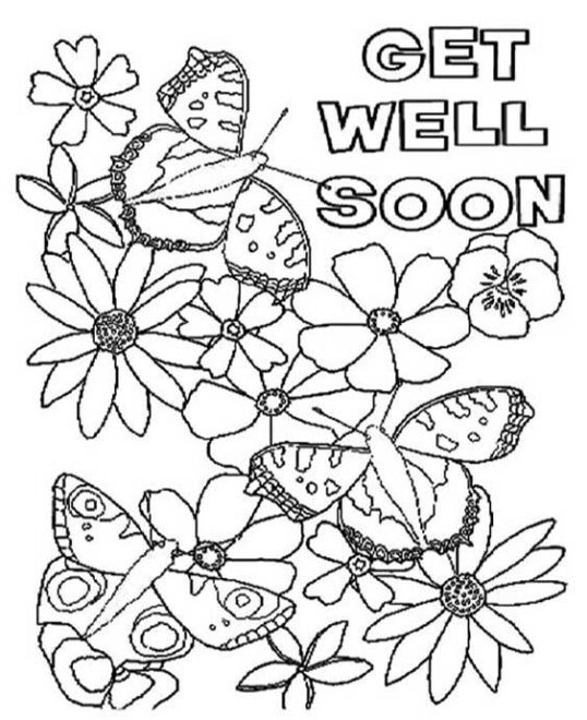 Free & Easy To Print Get Well Soon Coloring Pages - Tulamama