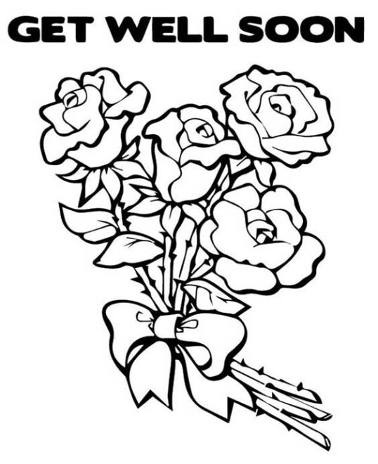 Free & Easy To Print Get Well Soon Coloring Pages - Tulamama
