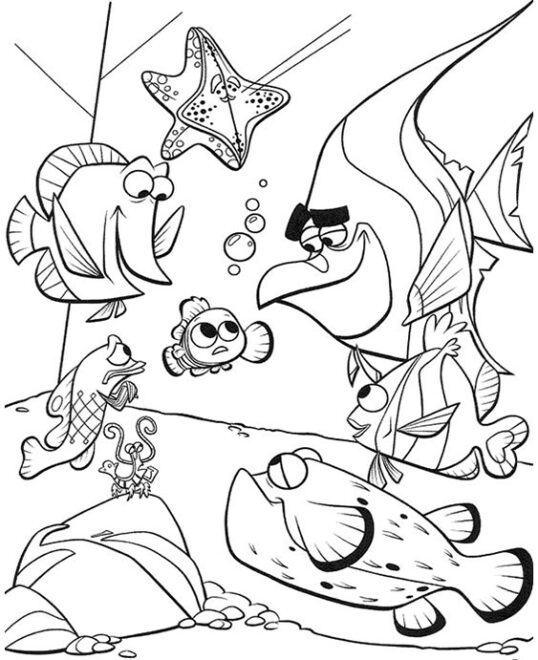 Free & Easy To Print Finding Nemo Coloring Pages - Tulamama