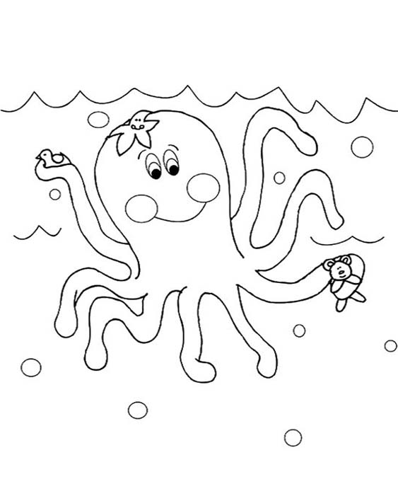 Free & Easy To Print Octopus Coloring Pages - Tulamama