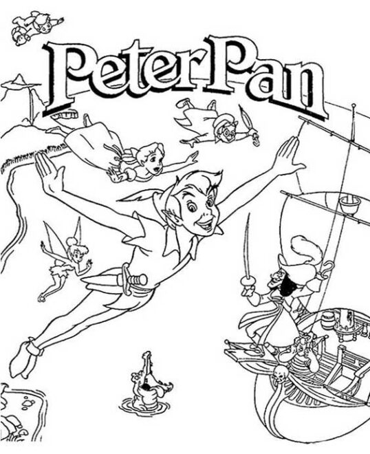 Free & Easy To Print Peter Pan Coloring Pages - Tulamama
