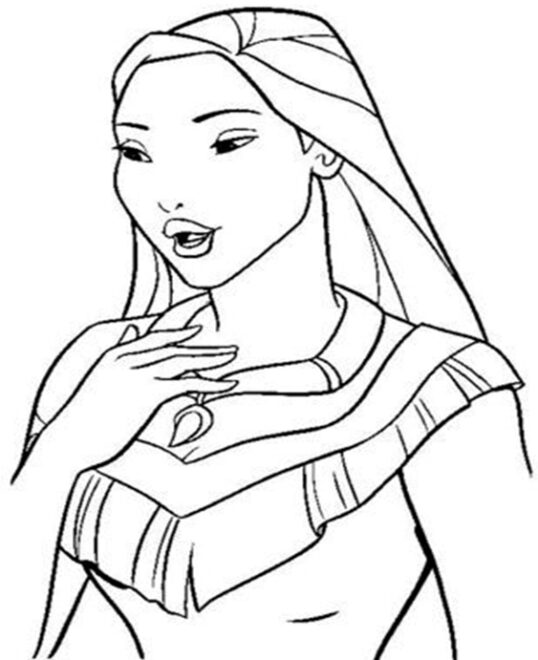 Free & Easy To Print Pocahontas Coloring Pages - Tulamama
