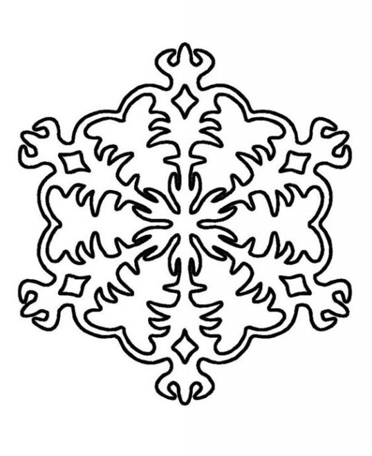 Free & Easy To Print Snowflake Coloring Pages - Tulamama
