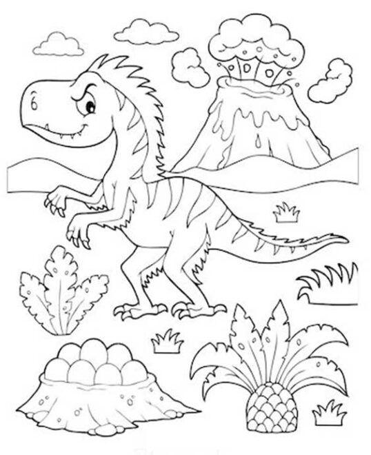 Free & Easy To Print Volcano Coloring Pages - Tulamama