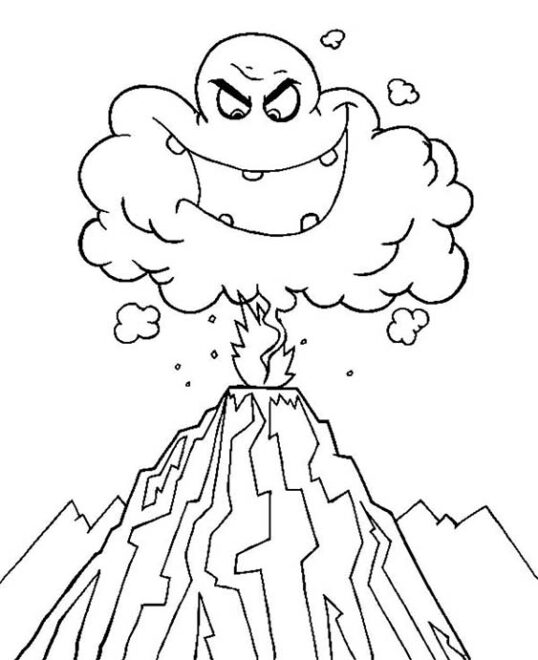 Free & Easy To Print Volcano Coloring Pages - Tulamama
