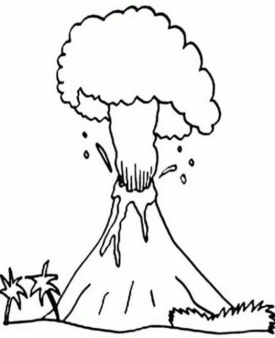 Free & Easy To Print Volcano Coloring Pages - Tulamama