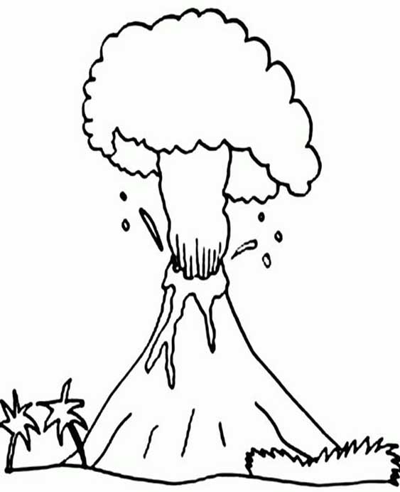 Free & Easy To Print Volcano Coloring Pages - Tulamama