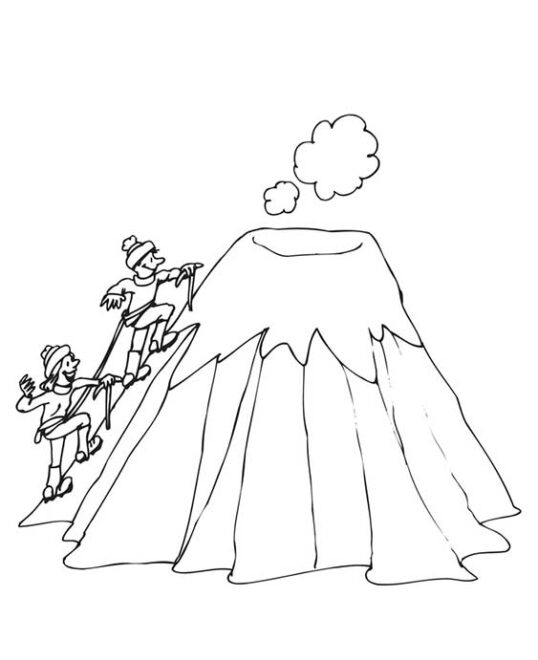 Free & Easy To Print Volcano Coloring Pages - Tulamama