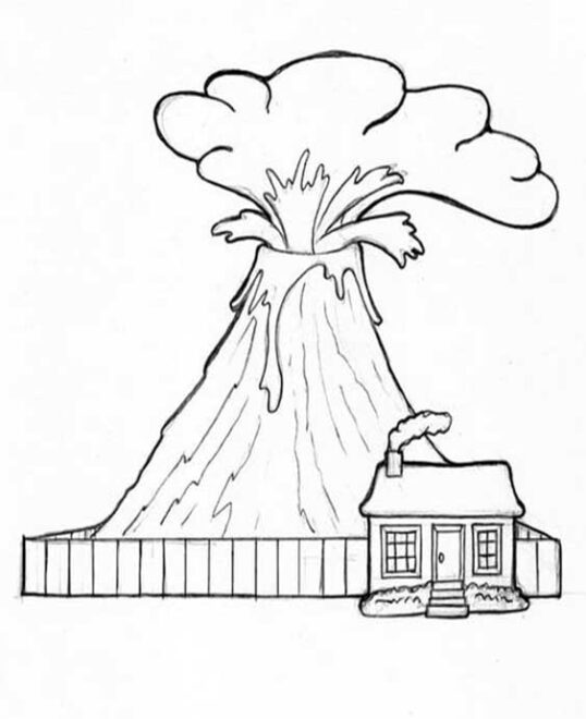 Free & Easy To Print Volcano Coloring Pages - Tulamama