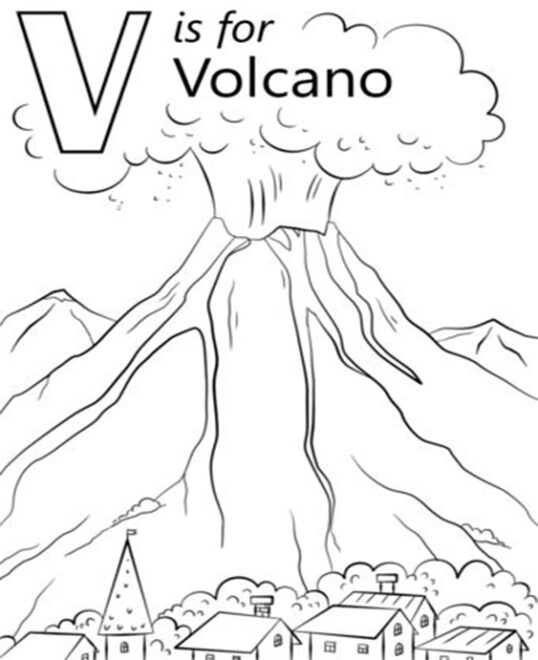 Free & Easy To Print Volcano Coloring Pages - Tulamama