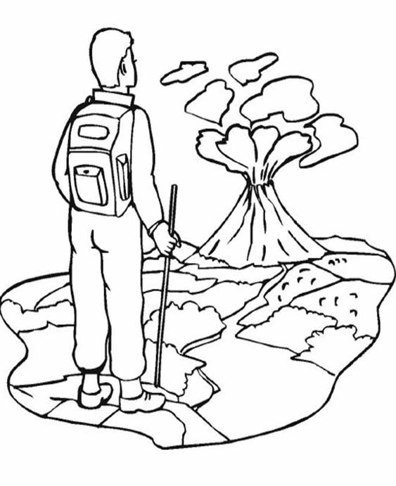 Free & Easy To Print Volcano Coloring Pages - Tulamama