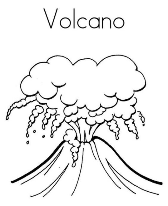 Free & Easy To Print Volcano Coloring Pages - Tulamama