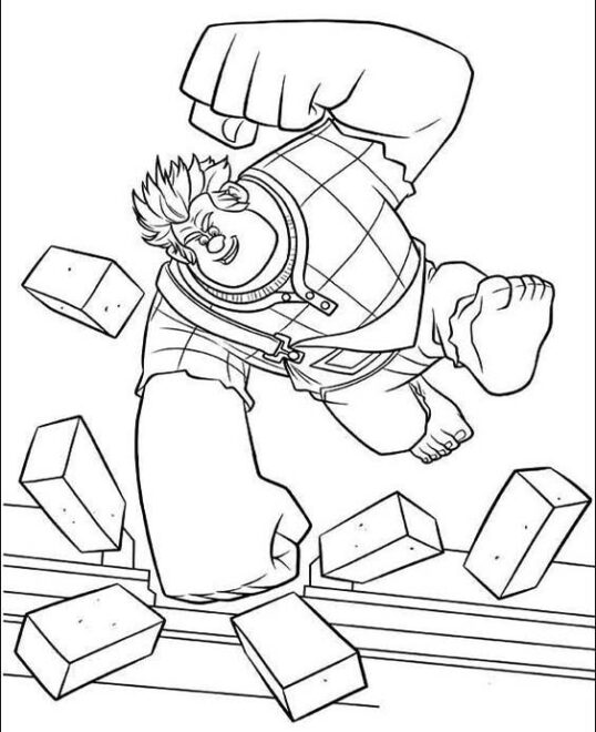 Free & Easy To Print Wreck it Ralph Coloring Pages - Tulamama
