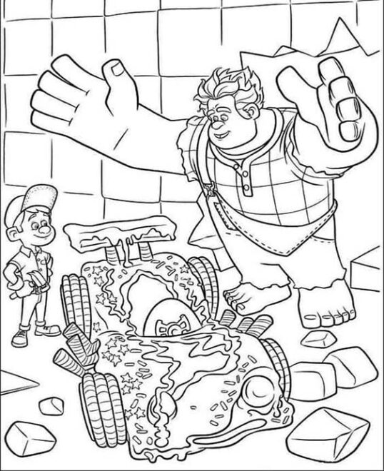 Free & Easy To Print Wreck it Ralph Coloring Pages - Tulamama