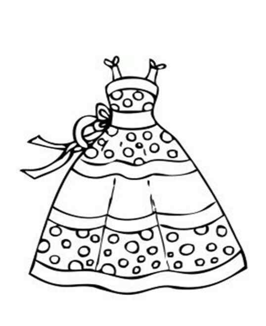 Free & Easy To Print Dress Coloring Pages - Tulamama