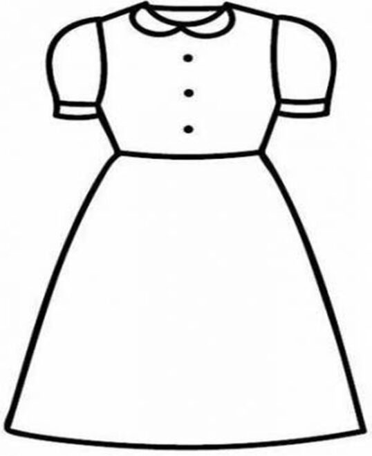 Free & Easy To Print Dress Coloring Pages - Tulamama
