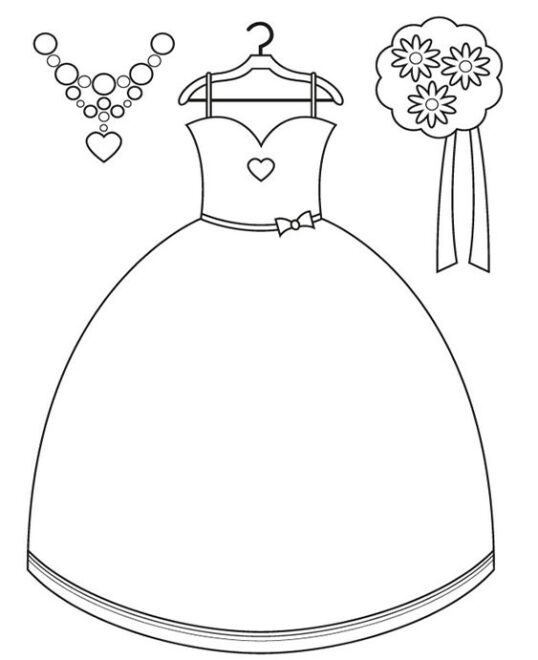 Free & Easy To Print Dress Coloring Pages - Tulamama