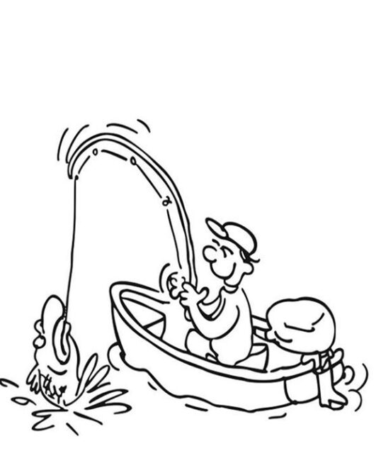 Free & Easy To Print Fishing Coloring Pages - Tulamama