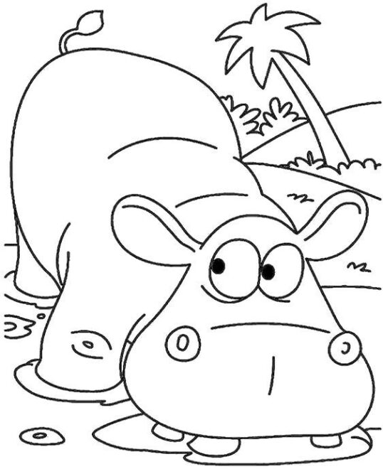 Free & Easy To Print Hippo Coloring Pages - Tulamama