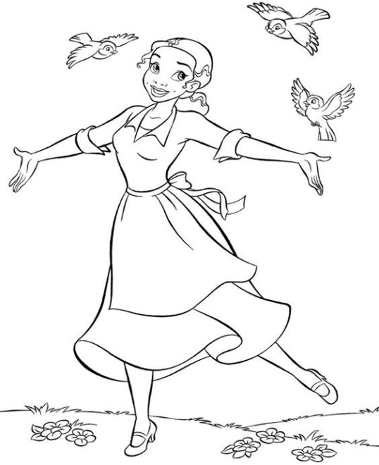 Free & Easy To Print Tiana Coloring Pages - Tulamama
