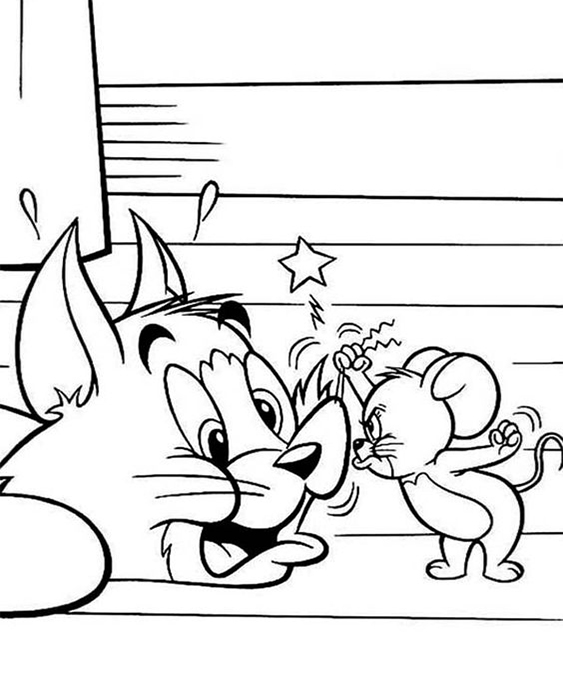 Free & Easy To Print Tom and Jerry Coloring Pages - Tulamama