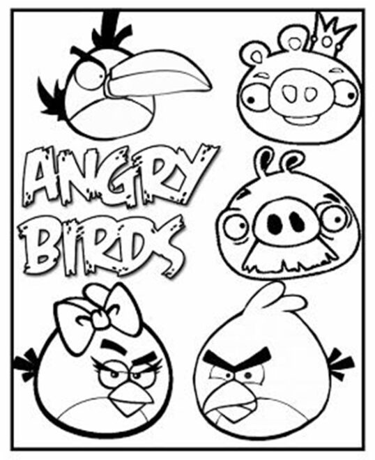 Free & Easy To Print Angry Birds Coloring Pages - Tulamama