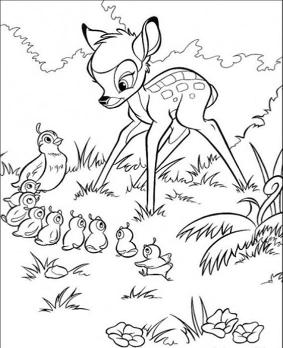 Free & Easy To Print Bambi Coloring Pages - Tulamama