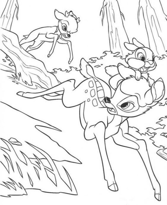 Free & Easy To Print Bambi Coloring Pages - Tulamama