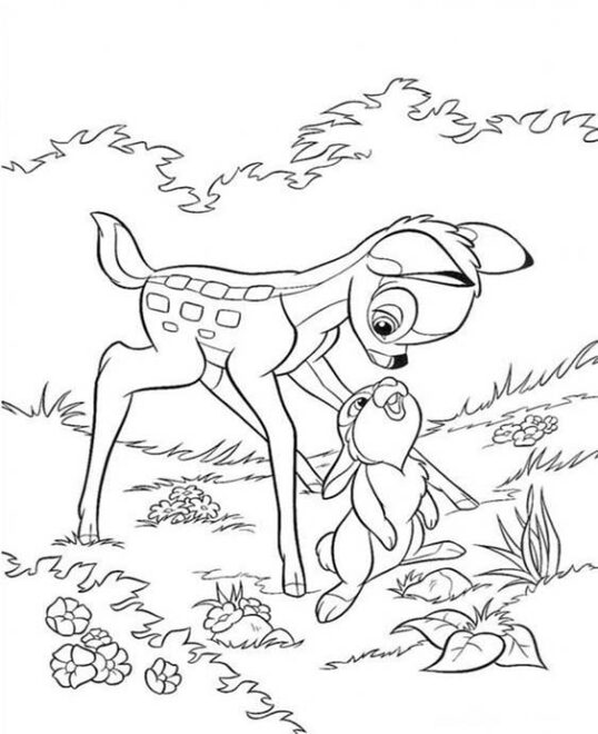 Free & Easy To Print Bambi Coloring Pages - Tulamama
