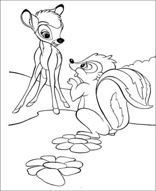 Free & Easy To Print Bambi Coloring Pages - Tulamama
