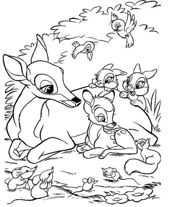 Free & Easy To Print Bambi Coloring Pages - Tulamama