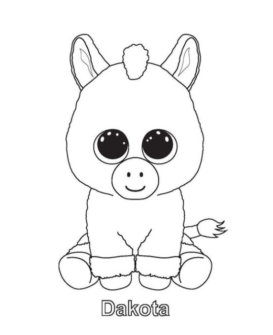 Free & Easy To Print Beanie Boo Coloring Pages - Tulamama