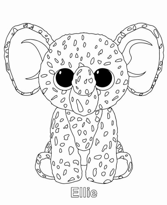 Free & Easy To Print Beanie Boo Coloring Pages - Tulamama