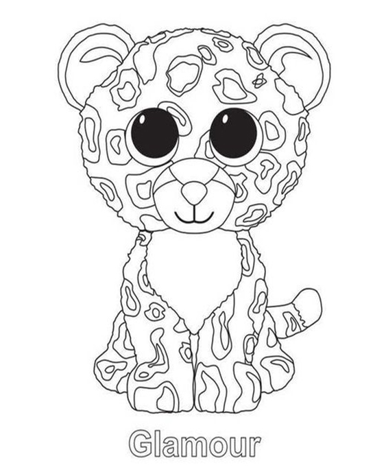 Free & Easy To Print Beanie Boo Coloring Pages - Tulamama