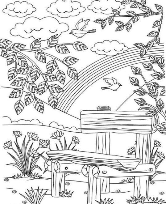 Free & Easy To Print Landscape Coloring Pages - Tulamama