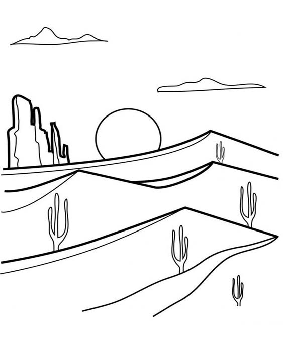 Free & Easy To Print Landscape Coloring Pages - Tulamama