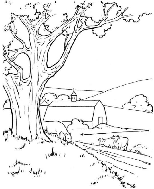 Free & Easy To Print Landscape Coloring Pages - Tulamama