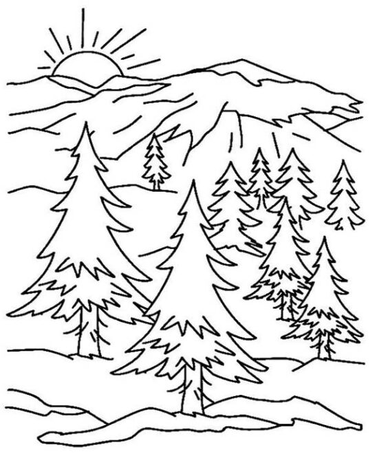 Free & Easy To Print Landscape Coloring Pages - Tulamama
